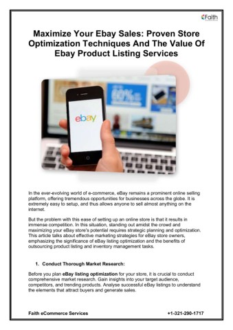 Maximize Your eBay Sales Proven Store Optimization Techniques and the Value of eBay Product ...