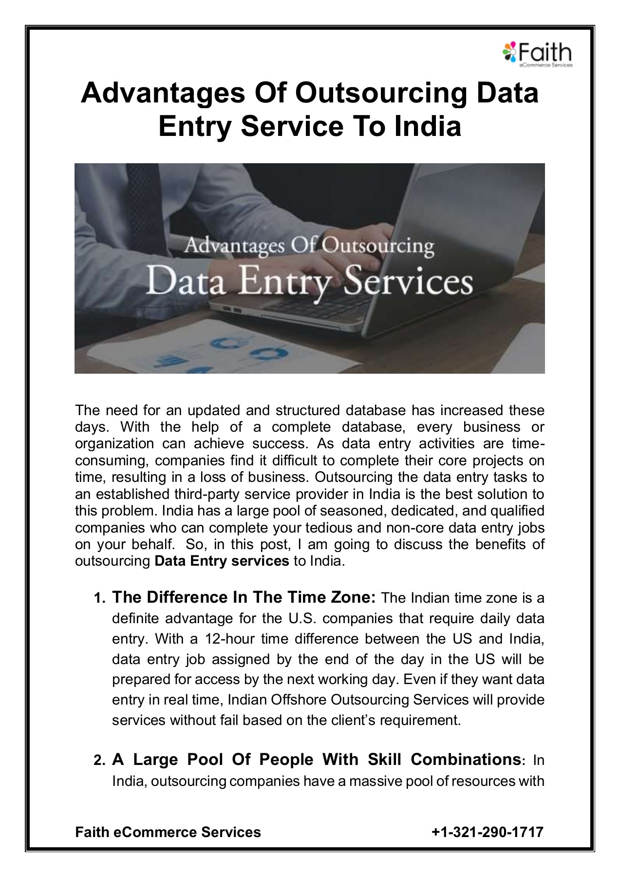 Advantages Of Outsourcing Data Entry Service To India - William Smith ...