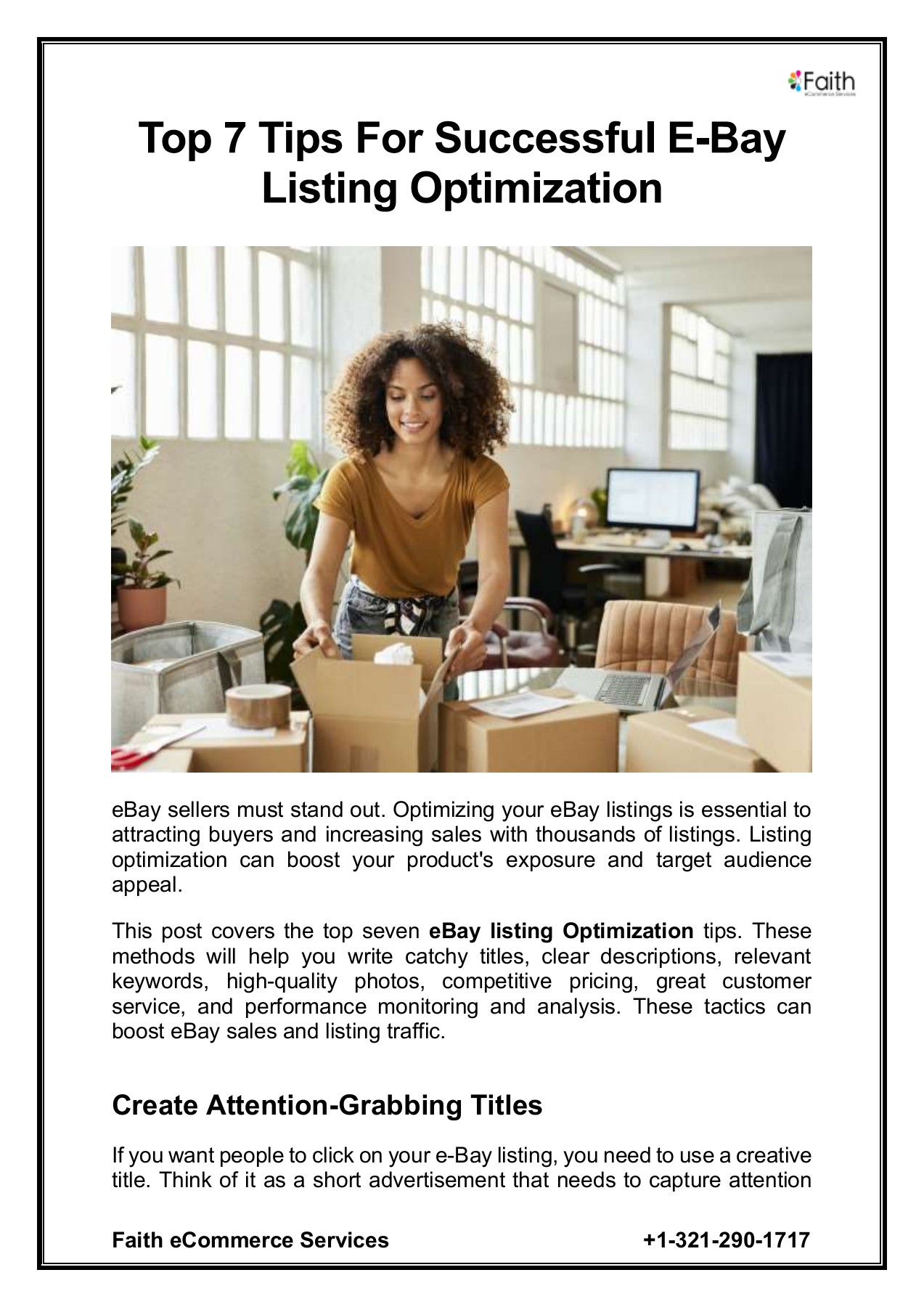 Top 7 Tips for Successful e-Bay Listing Optimization - William Smith - Page 1 - 4 | Flip PDF ...