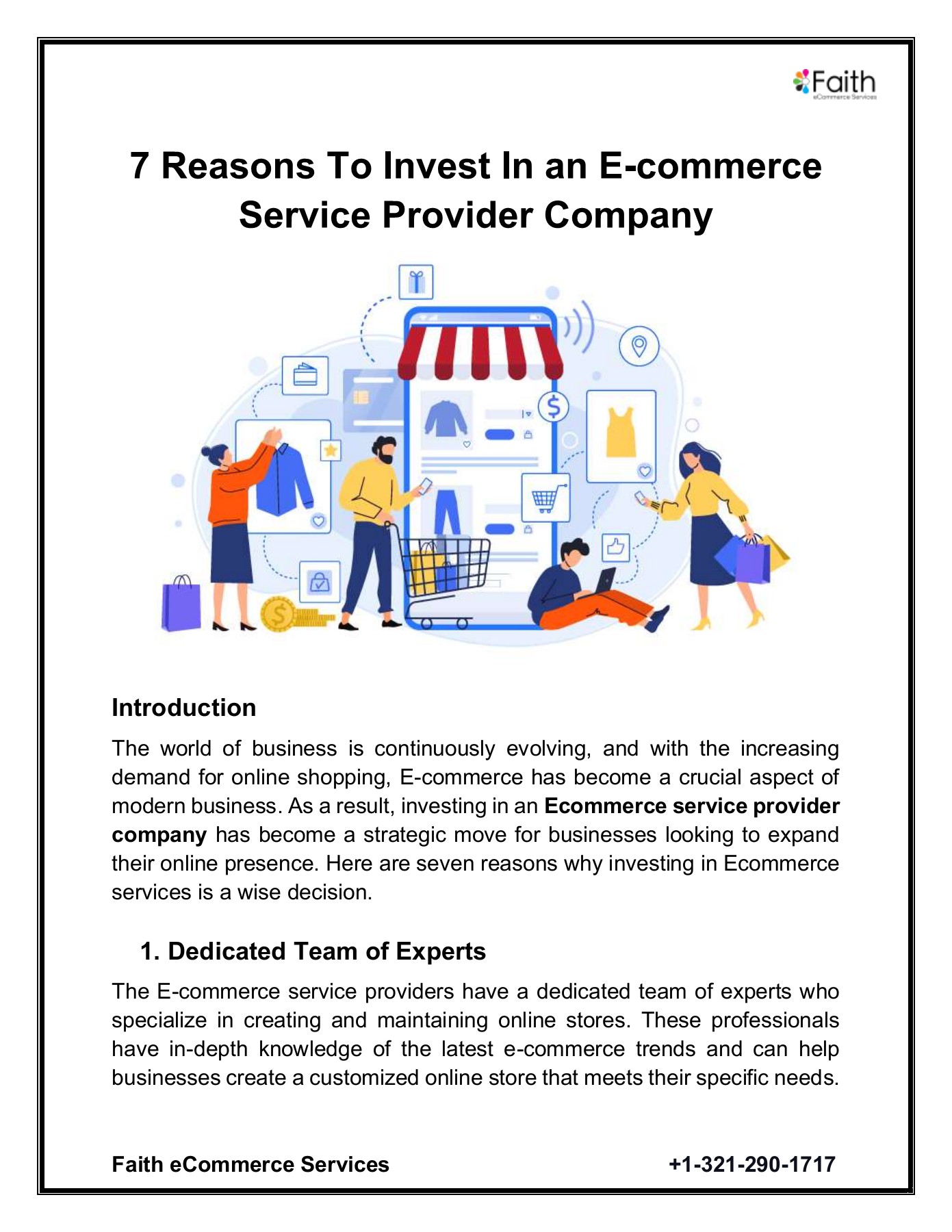 7 Reasons To Invest In an E-commerce Service Provider Company - William ...