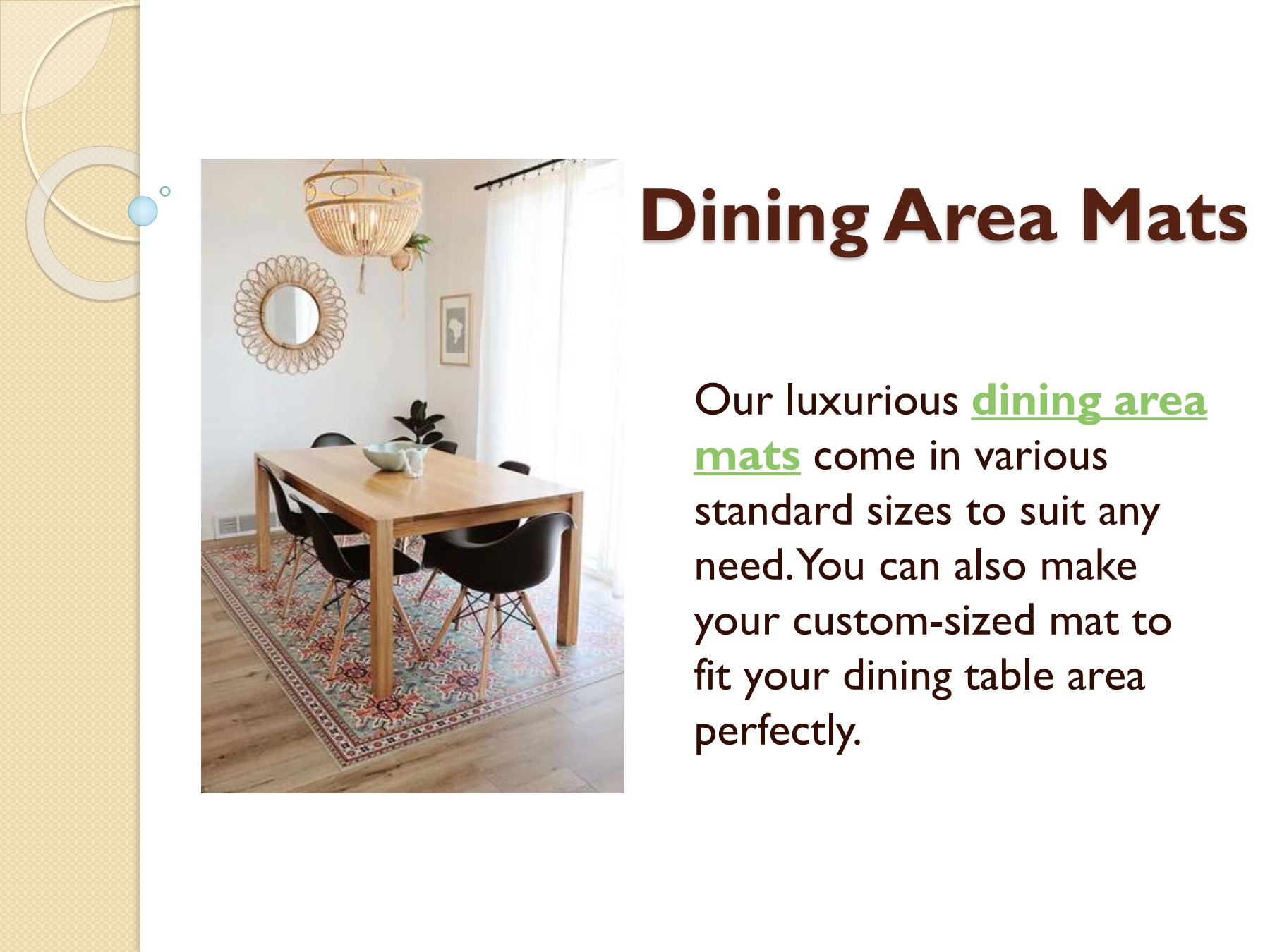 Dining Area Mats - V-MAT Home - Page 1 - 4 | Flip PDF Online | PubHTML5