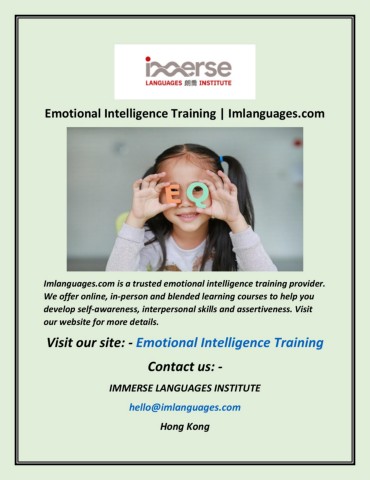Emotional Intelligence Training Imlanguages com