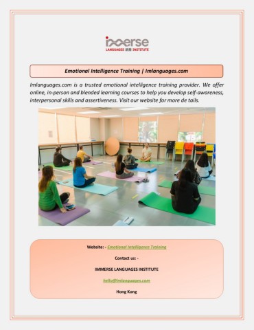 Emotional Intelligence Training Imlanguages