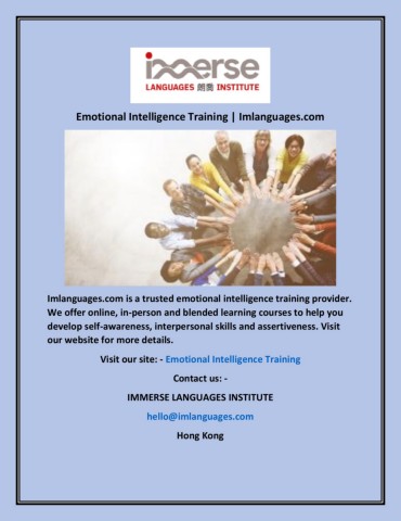 Emotional Intelligence Training Imlanguages com