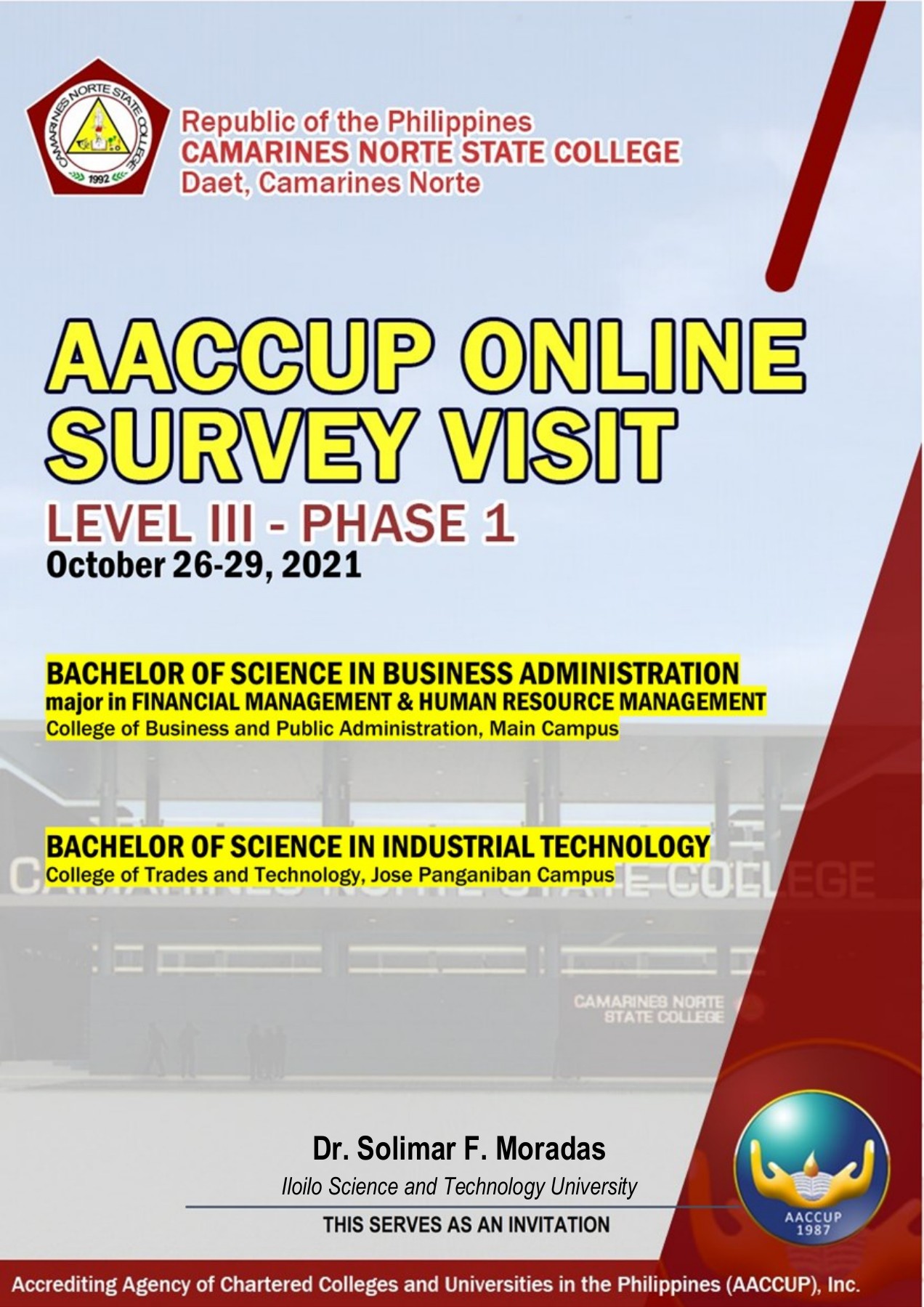 Dr. Solimar F. Moradas - CNSC Institute of Computer Studies - Page 1 ...