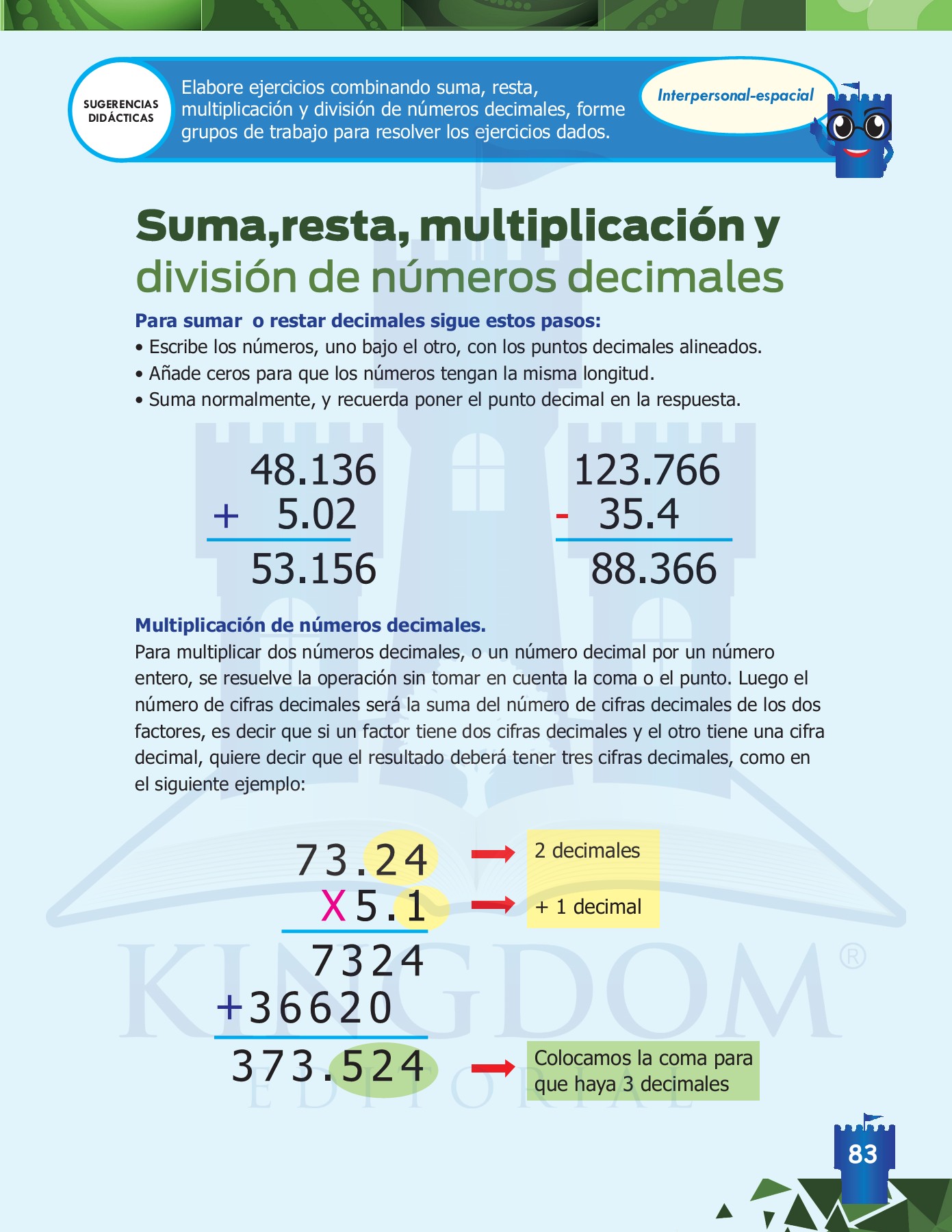 MATEMÁTICAS 7mo Grado .1 - Kingdom Editorial - Página 85 | Flip PDF en ...