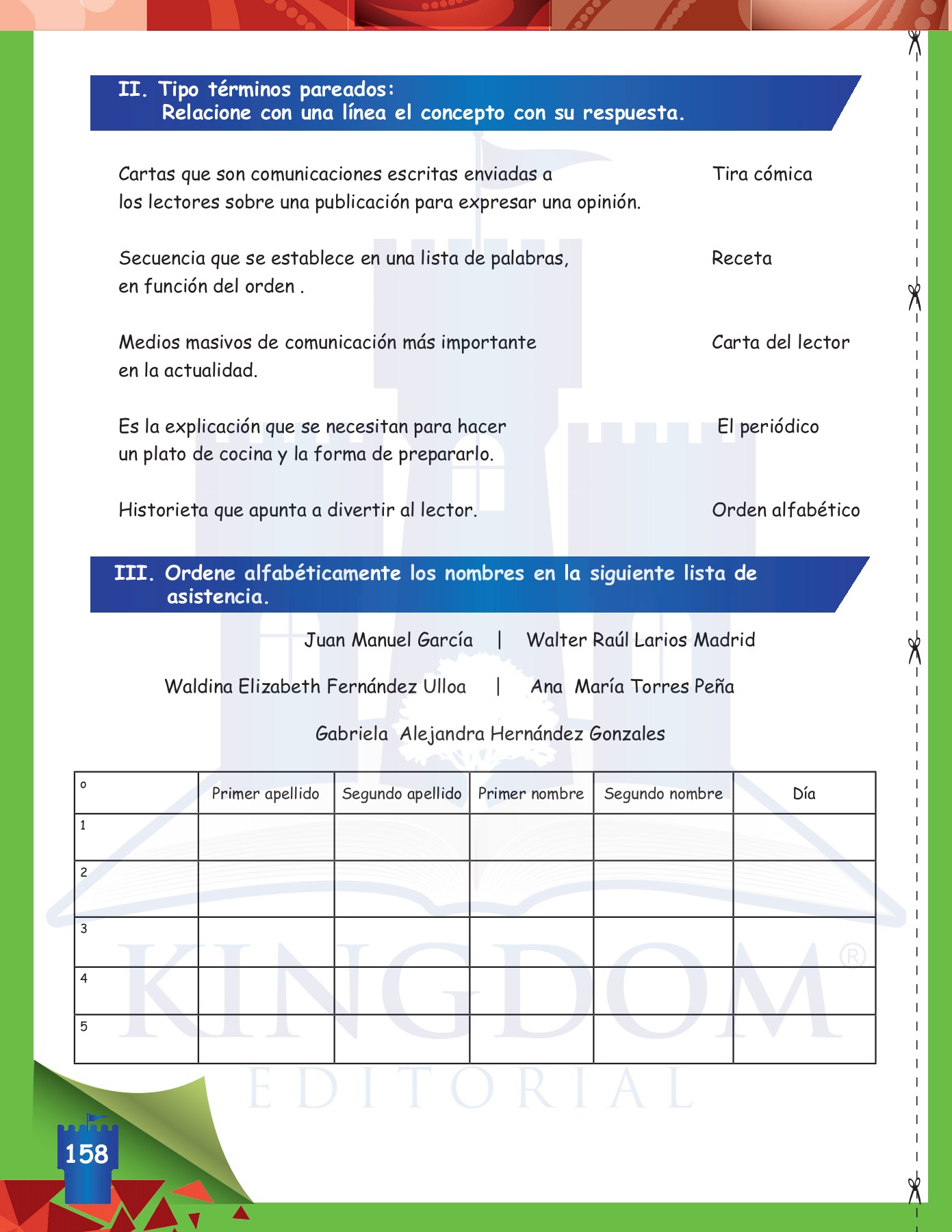 ESPAÑOL 3er Grado .2 - Kingdom Editorial - Página 160 | Flip PDF en ...