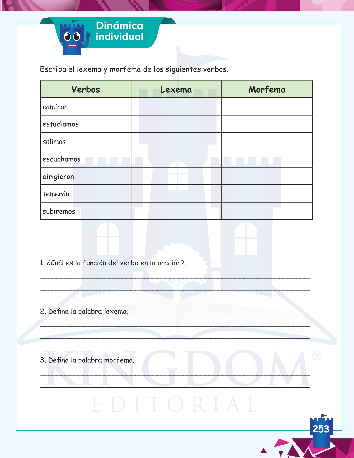 ESPAÑOL 3er Grado .2 - Kingdom Editorial - Página 255 | Flip PDF en ...