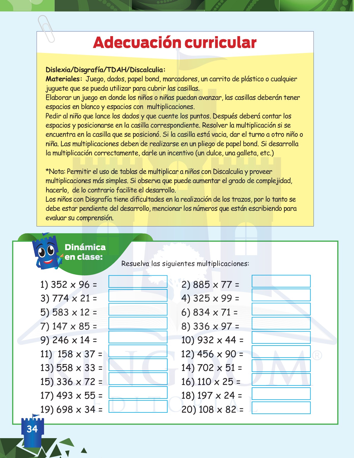 MATEMÁTICAS 4to Grado .1 - Kingdom Editorial - Página 34 | Flip PDF en ...