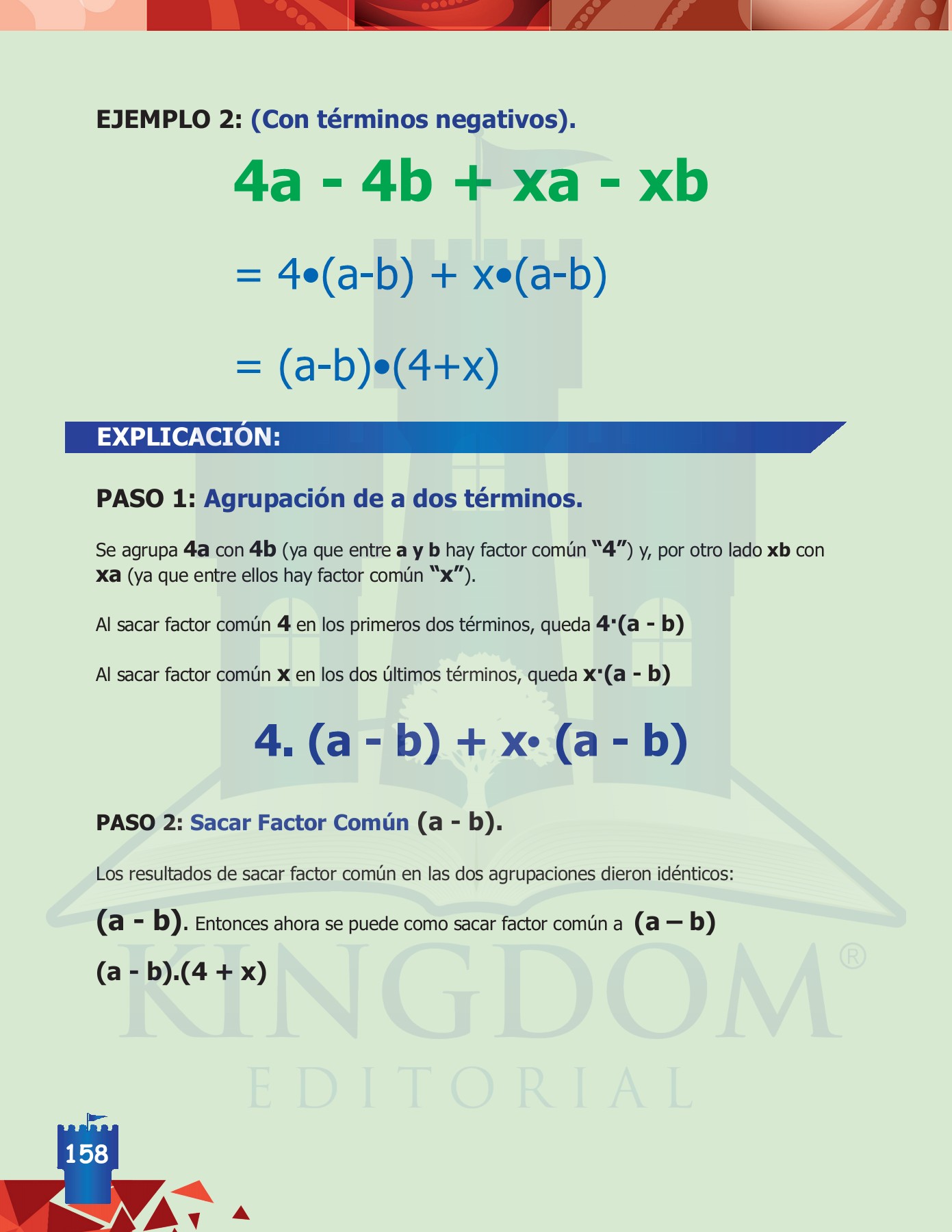 MATEMÁTICAS 8vo Grado .1 - Kingdom Editorial - Página 160 | Flip PDF en línea | PubHTML5
