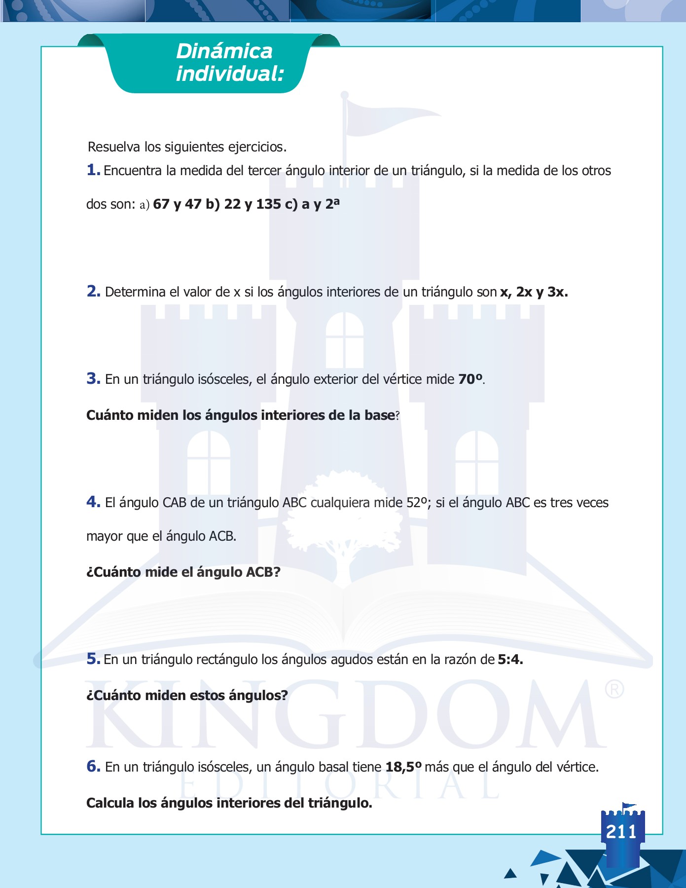 MATEMÁTICAS 8vo Grado .1 - Kingdom Editorial - Página 213 | Flip PDF en ...
