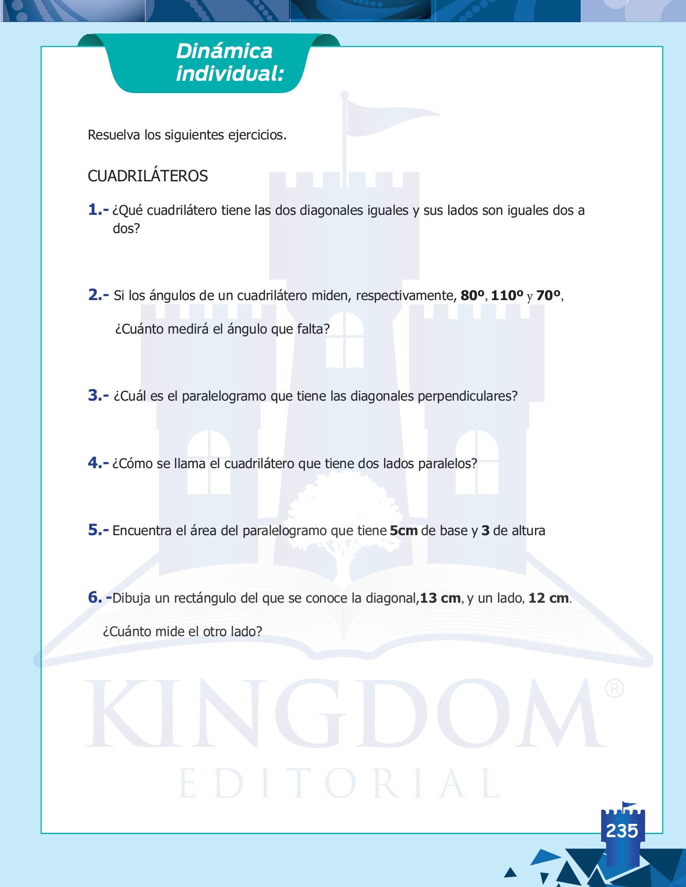 MATEMÁTICAS 8vo Grado .1 - Kingdom Editorial - Página 237 | Flip PDF en ...