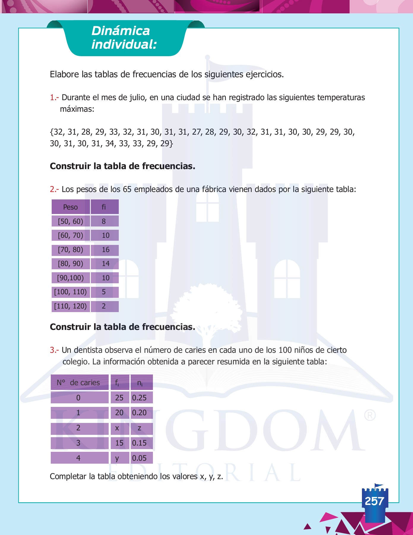 MATEMÁTICAS 8vo Grado .1 - Kingdom Editorial - Página 259 | Flip PDF en ...