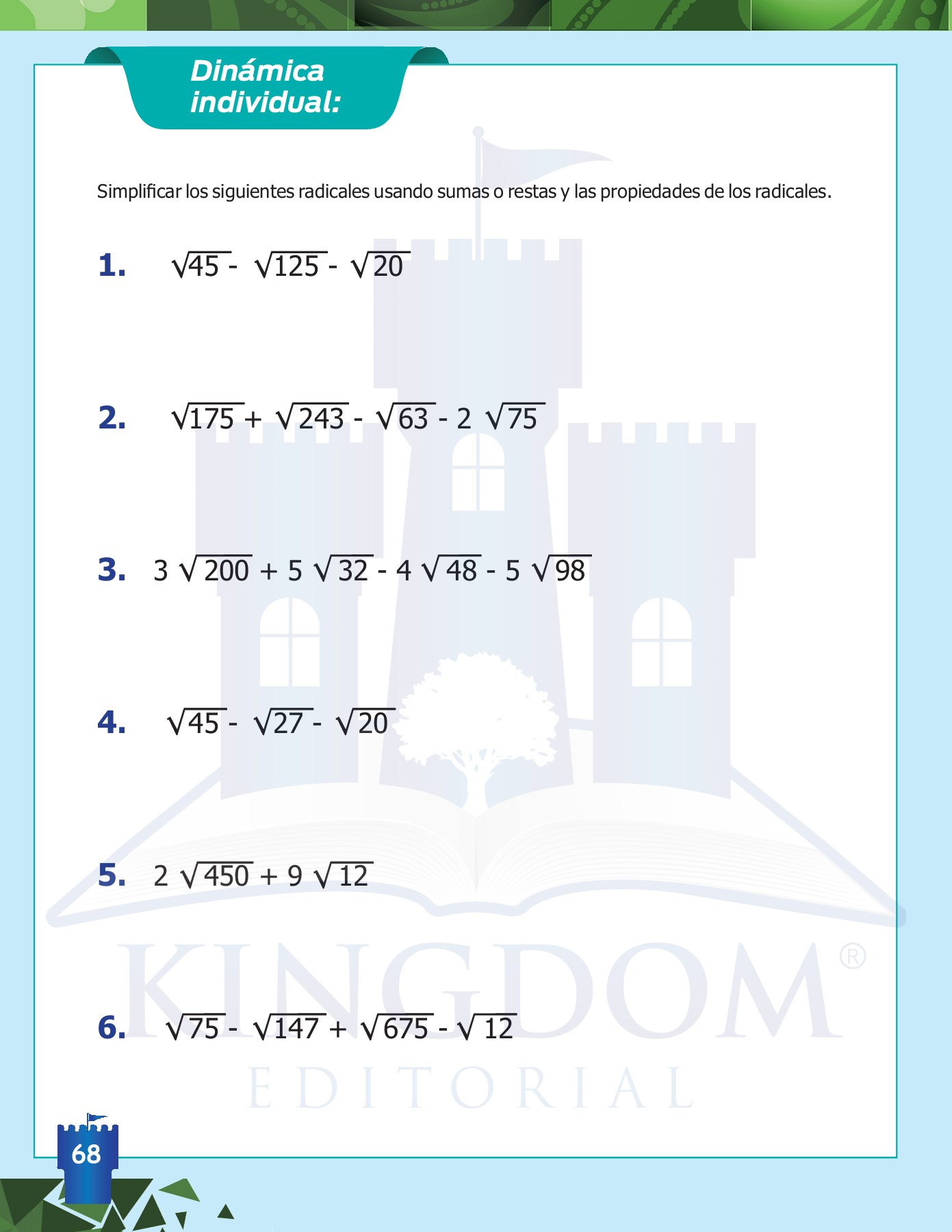 MATEMÁTICAS 8vo Grado .1 - Kingdom Editorial - Página 70 | Flip PDF en ...