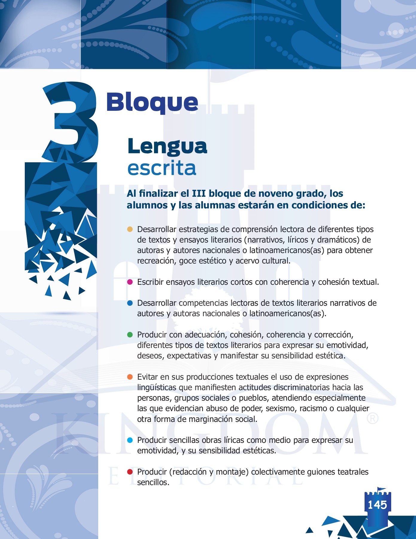 ESPAÑOL 9no Grado .1 - Kingdom Editorial - Página 147 | Flip PDF en línea | PubHTML5