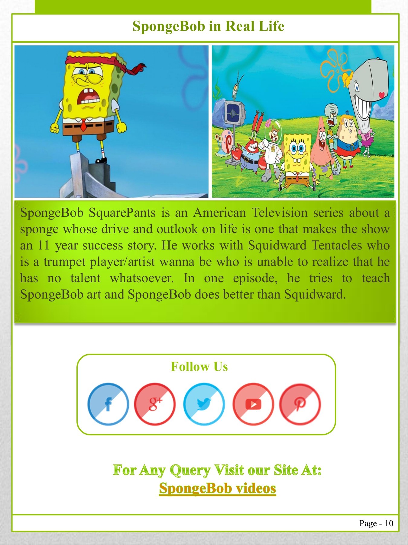 SpongeBob Squarepants - SpongeBob episodes - Page 10 | Flip PDF Online ...