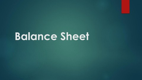 Balance Sheet