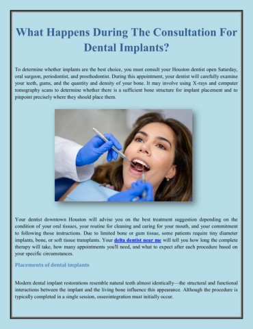 What Happens During The Consultation For Dental Implants?
