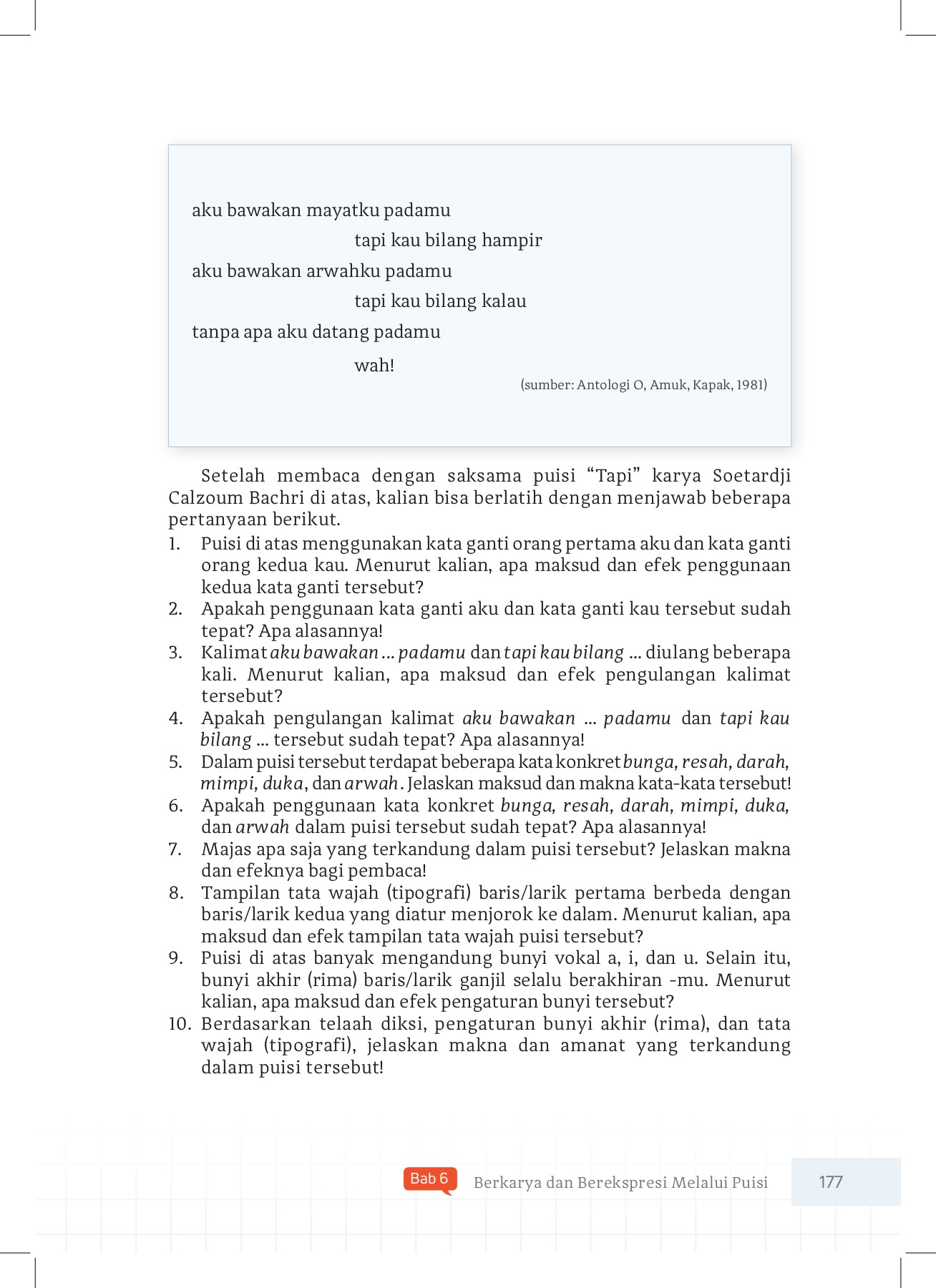 BAHASA INDONESIA KELAS X - pustaka sman3 - Halaman 193 | PDF Online | PubHTML5
