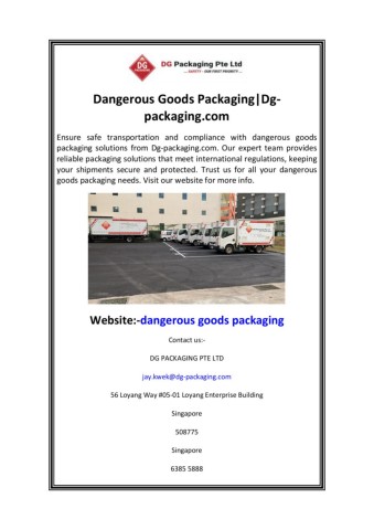 Dangerous Goods Packaging Dg-packaging.com - Dg Packaging - Page 1 - 1 ...