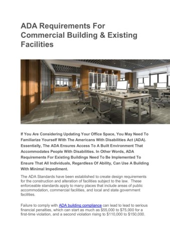 ADA Requirements For Commercial Building - constructionrise008 - Page 1 ...
