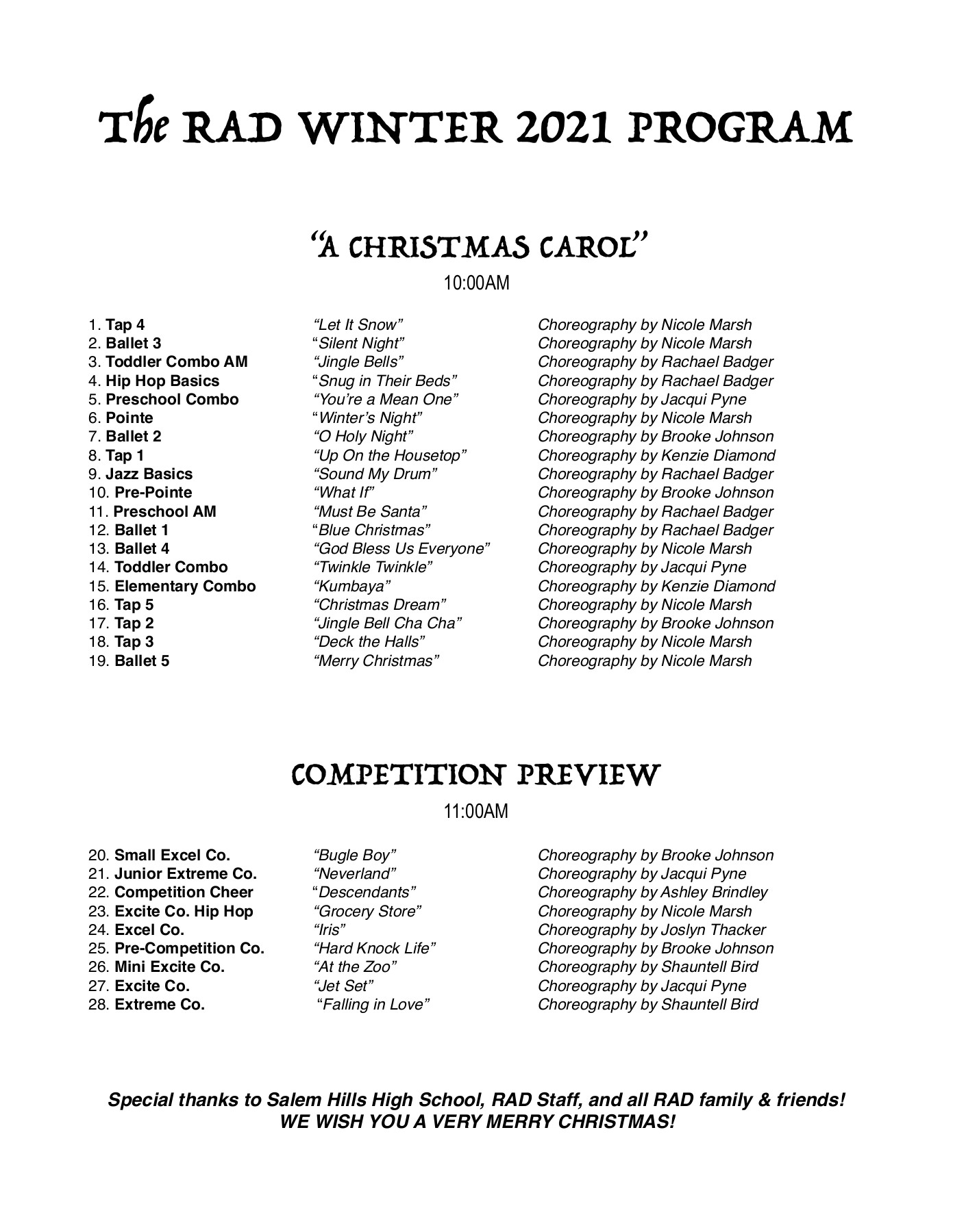 Winter 2021 Recital Program - shauni.bird - Page 1 - 1 | Flip PDF Online | PubHTML5