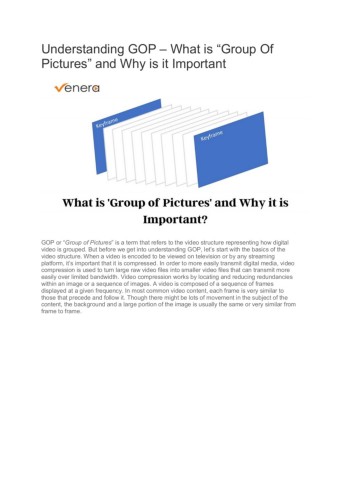 Understanding GOP – What is “Group Of Pictures” and Why is it Important ...