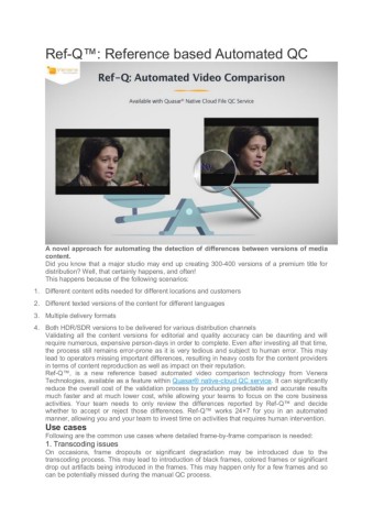 Ref-Q™: Reference based Automated QC