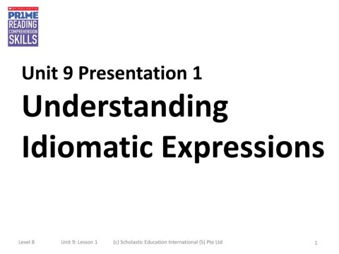 Reading Skills_L8_Unit 9_Presentations - Scholastic Education International - Page 1 - 16 | Flip ...