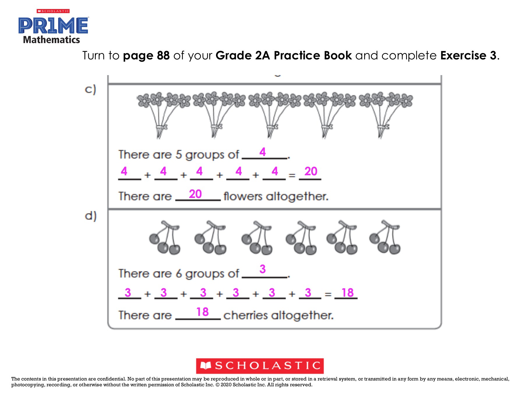 Grade 2 Lesson 6.1.2 multiplication telling number stories - Scholastic ...