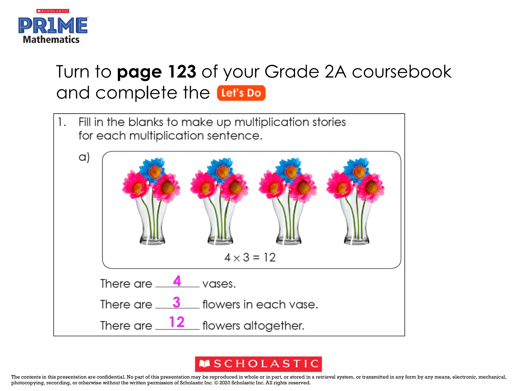 Grade 2 Lesson 6.2 Making Multiplication Stories - Scholastic Education ...
