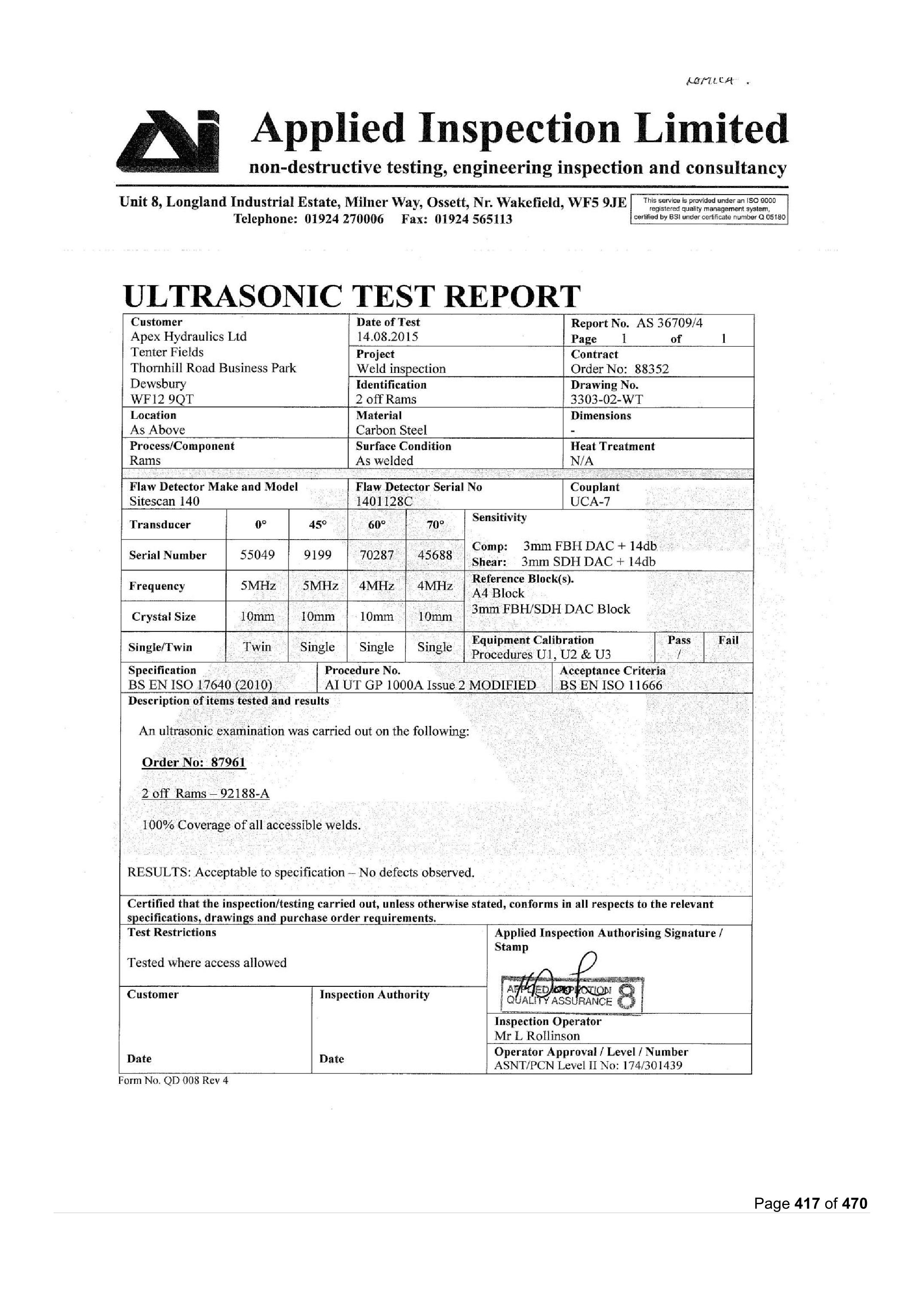 A707-402-000 Starboard A Frame Manual Issue 2 - cspringall19 - Page 417 ...