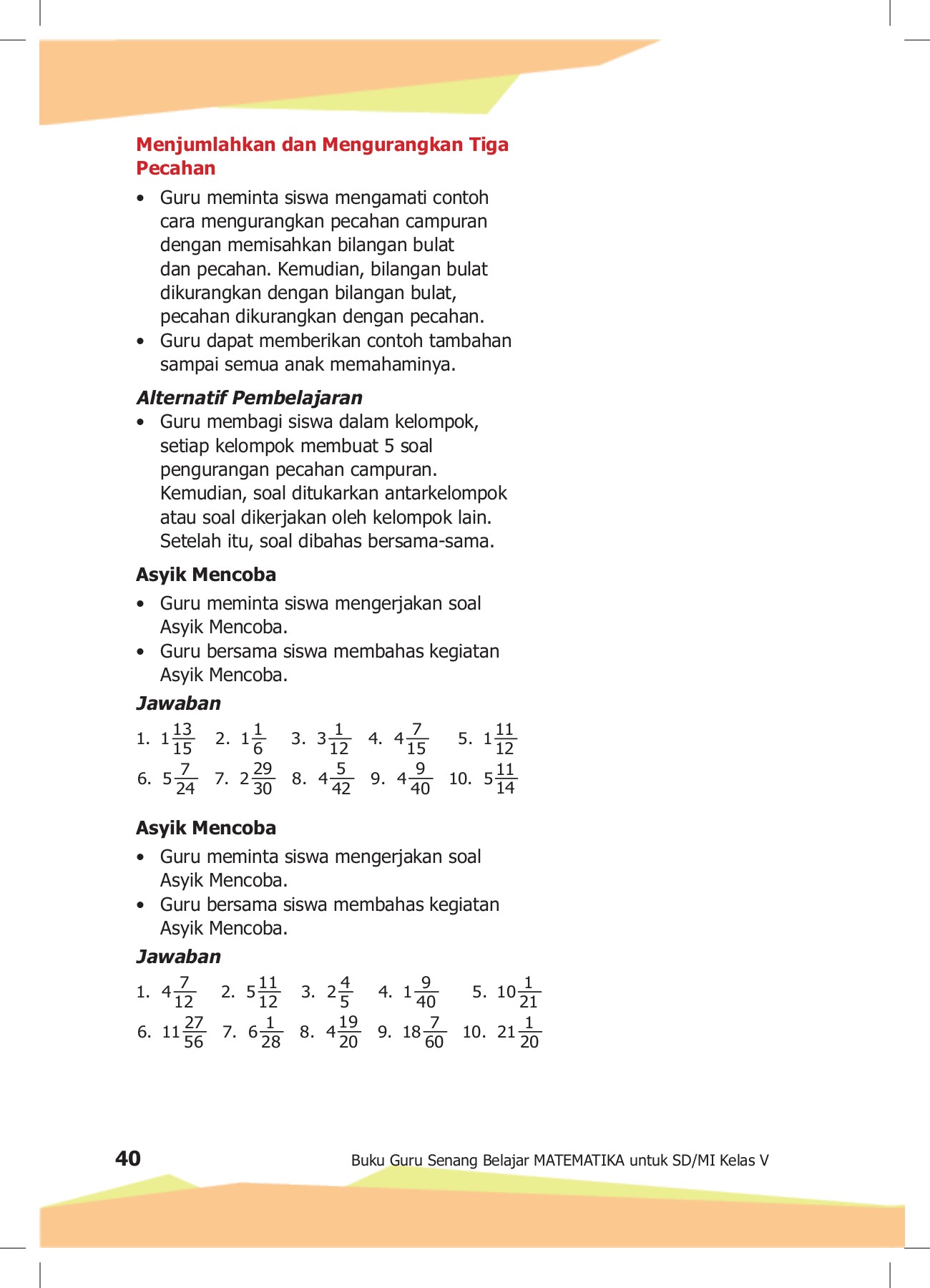BG Matematika Kelas 5 - Eti Suryani - Halaman 47 | PDF Online | PubHTML5