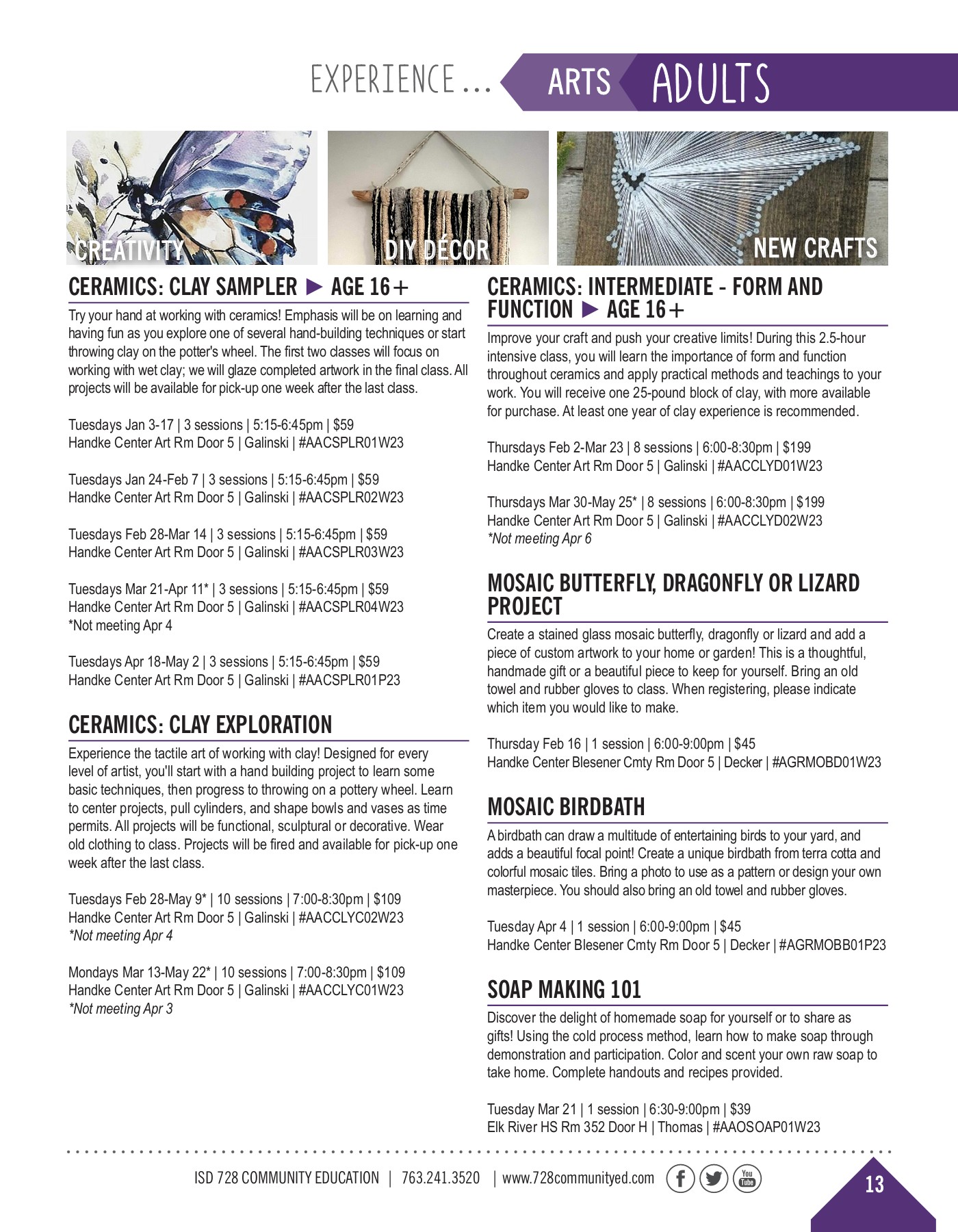 CE Winter 2023 brochure - ISD 728 Community Education - Page 13 | Flip ...