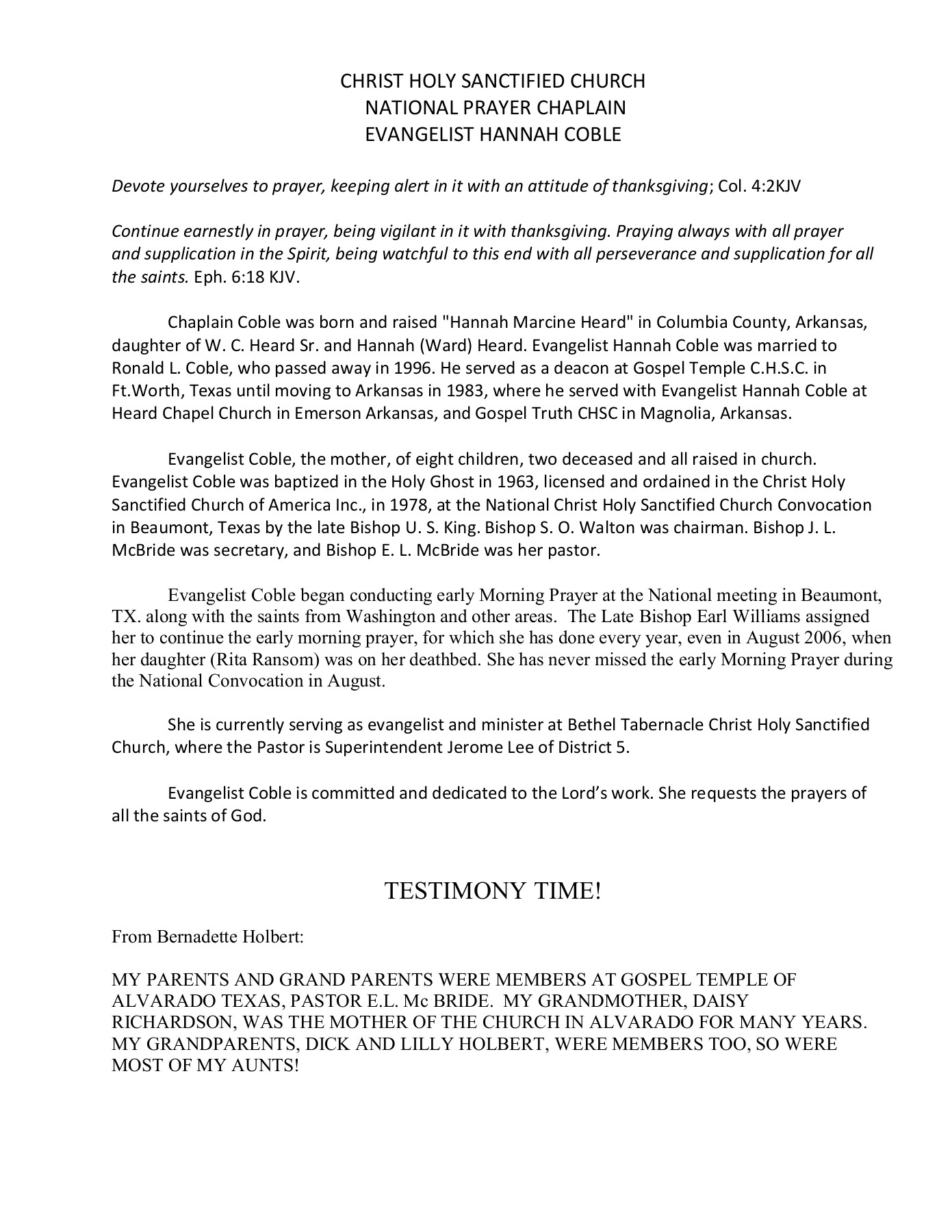 History of the Christ Holy Sanctified Church draft_08042010 - pastored ...