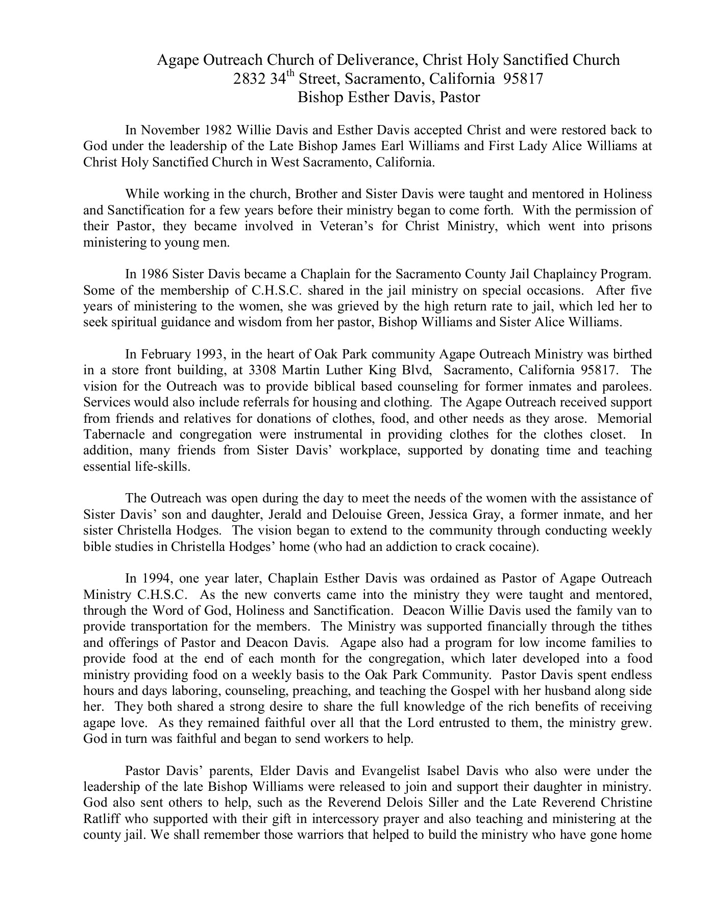 History of the Christ Holy Sanctified Church draft_08042010 - pastored ...