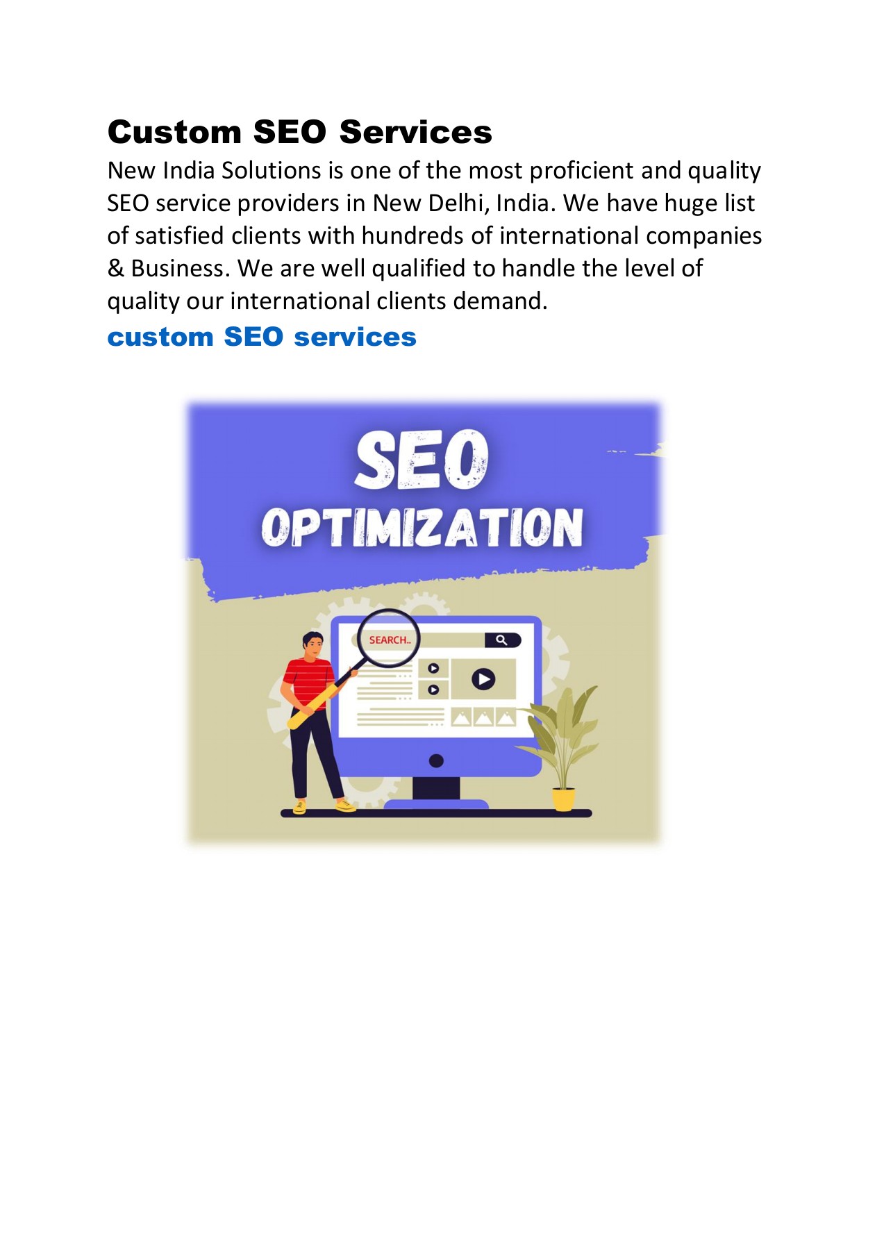 Custom SEO Services - newindia solutions - Page 1 - 1 | Flip PDF Online ...