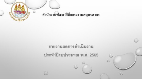 ผลการดำเนินงาน ปี 2565