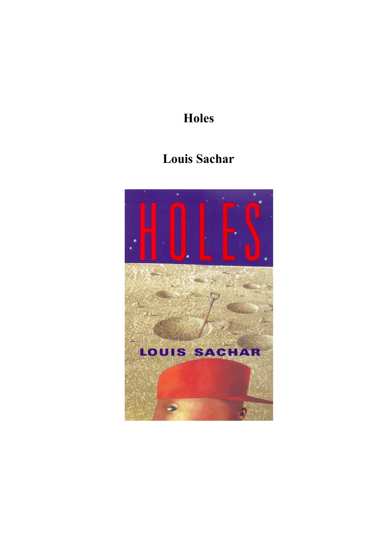 Holes by Louis Sachar (1) - Marnie Petkovska - Page 1 - 102 | Flip PDF ...