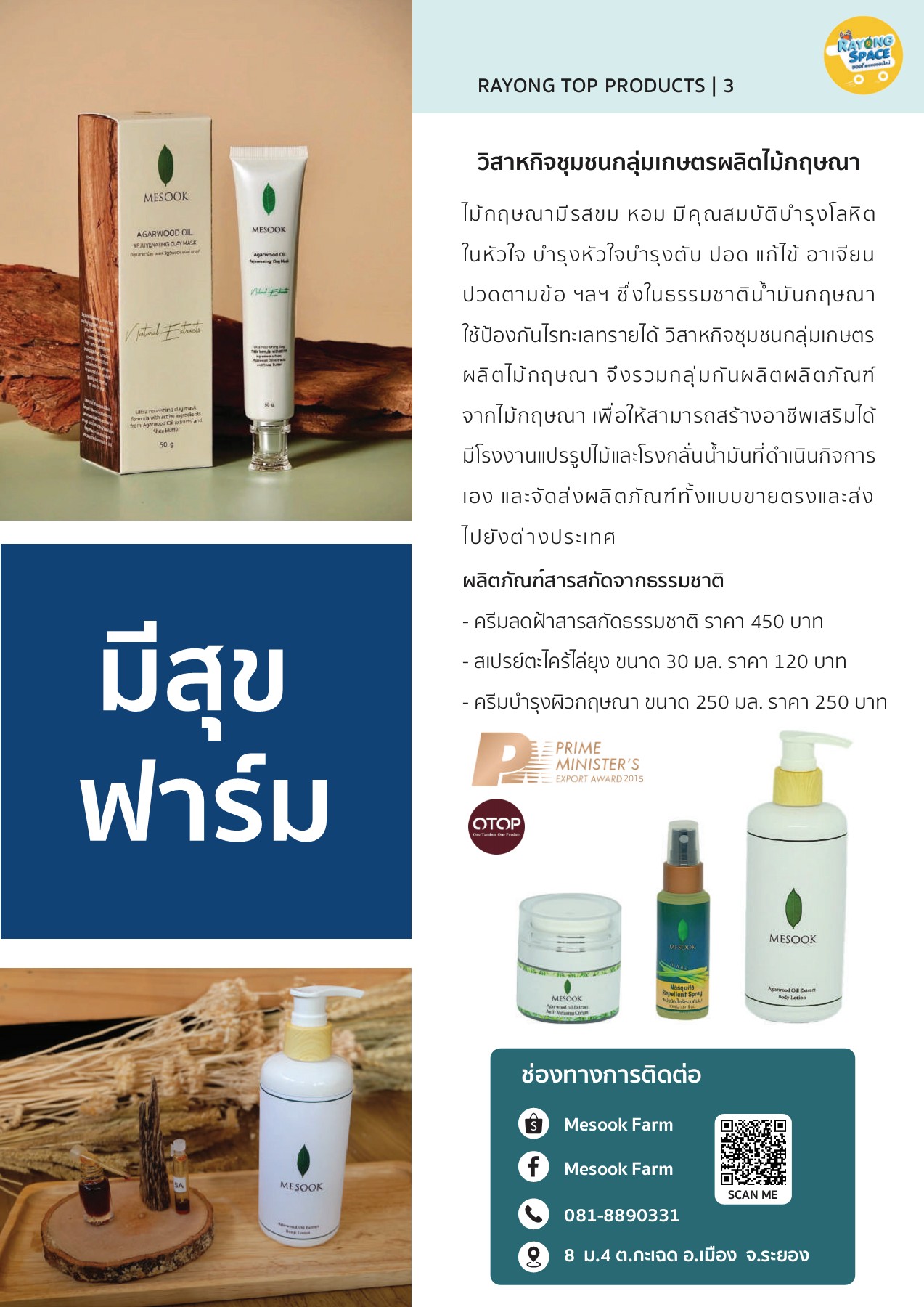 E-Catalog Rayong OTOP - วัลลยา แสงอรุณ - หน้าหนังสือ 3 | พลิก PDF ออนไลน์ | PubHTML5