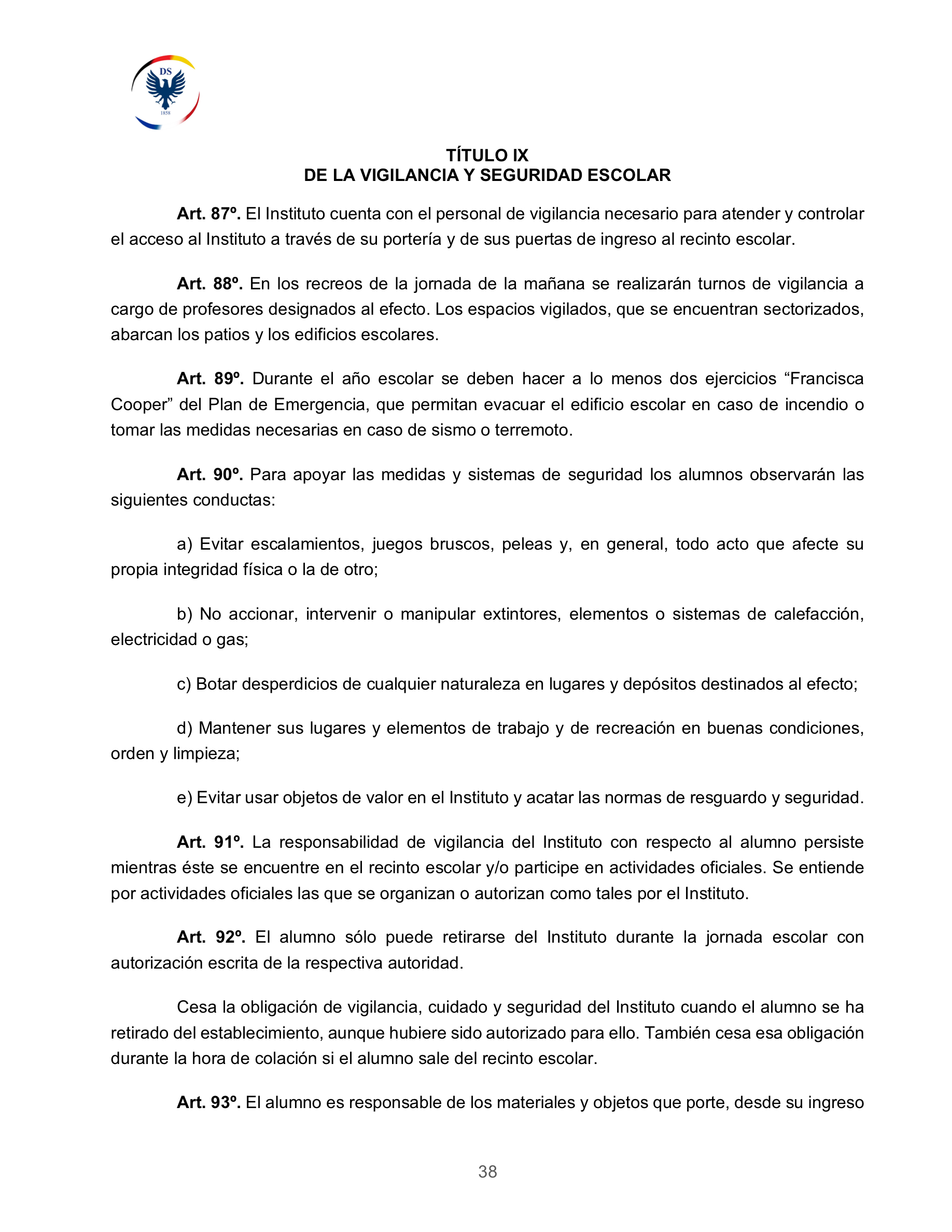 Reglamento Interno - cserrano - Página 39 | Flip PDF en línea | PubHTML5