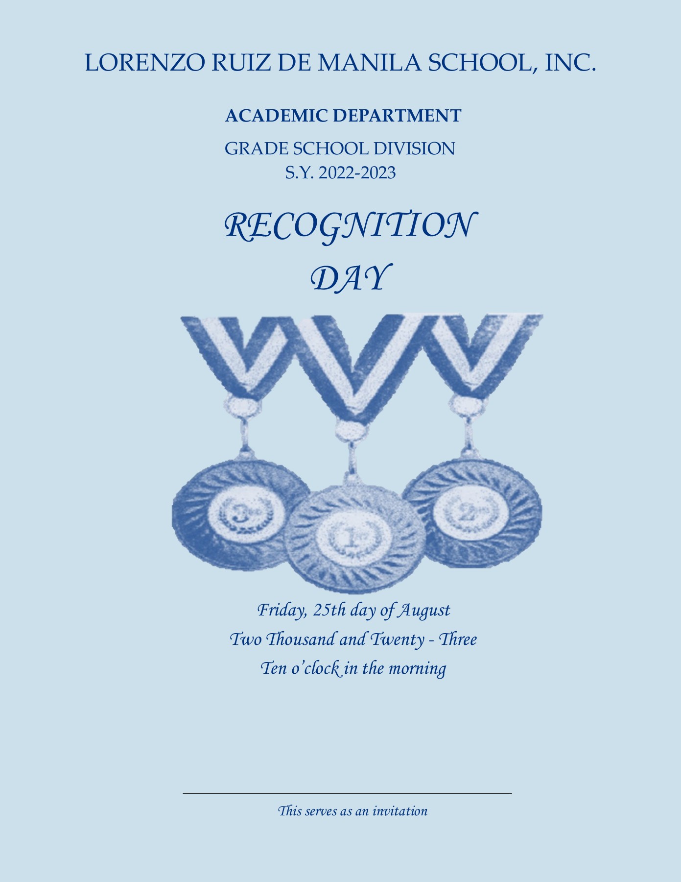 GS Program Invitation for Recognition Day SY 2022-2023 - Mae Delumpines - Page 1 | Flip PDF ...