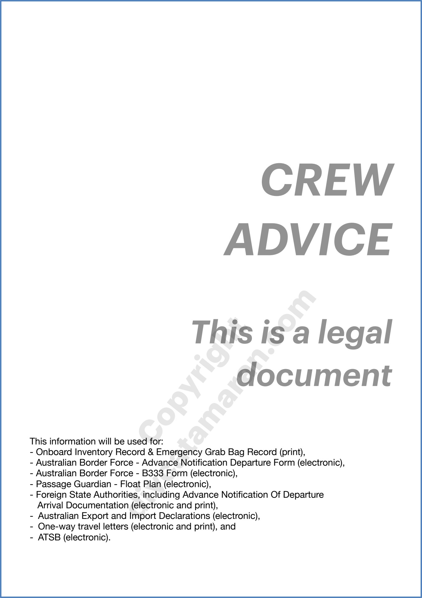 CREW DECLARATION 8.0 - Liberty2 - Page 1 - 5 | Flip PDF Online | PubHTML5