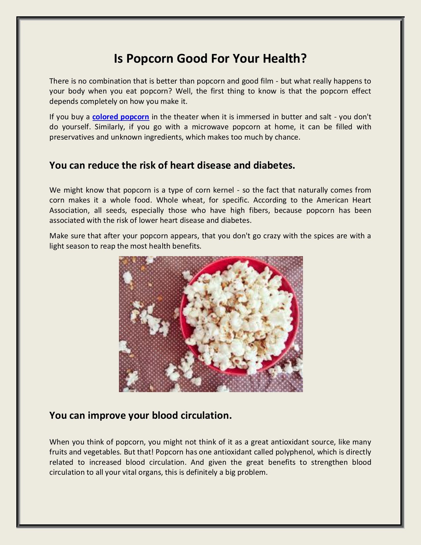 Is Popcorn Good For Your Health - Just Popped Popcorn - Page 1 - 2 ...