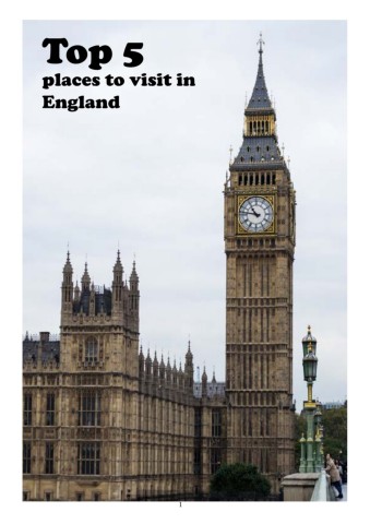 Top 5 places to visit in England