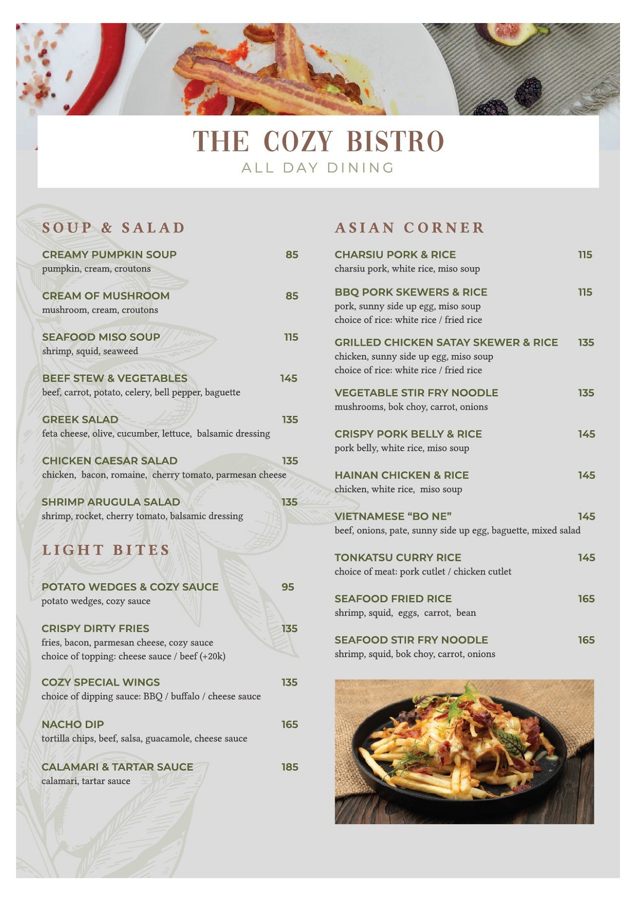 Food Menu - All Day Dining - The Cozy Bistro - thecozybistro.hr - Page ...