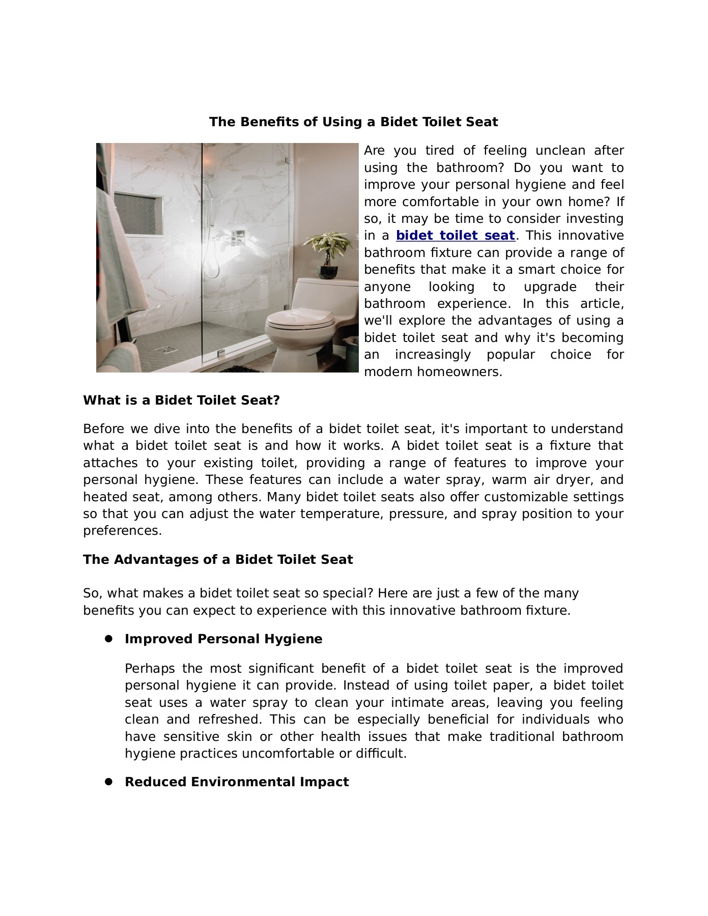 The Benefits of Using a Bidet Toilet Seat - Bidet Warehouse Pty Ltd ...