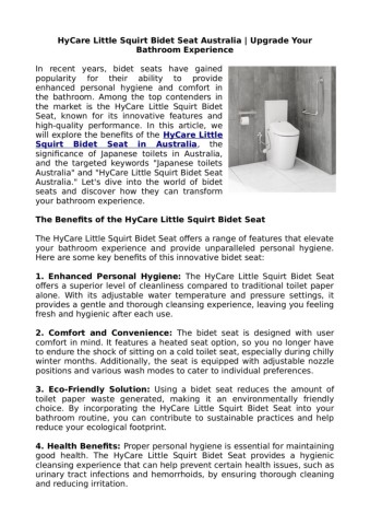 HyCare Little Squirt Bidet Seat Australia | Upgrade Your Bathroom ...