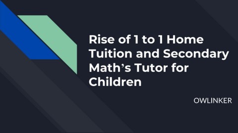 Rise of 1 to 1 Home Tuition and Secondary Maths Tutor for Children