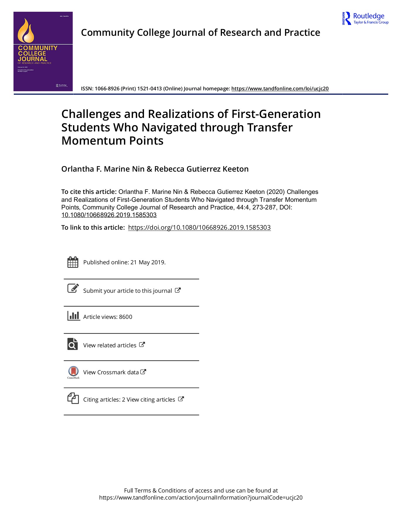 Challenges and Realizations of First Generation Students Who Navigated ...